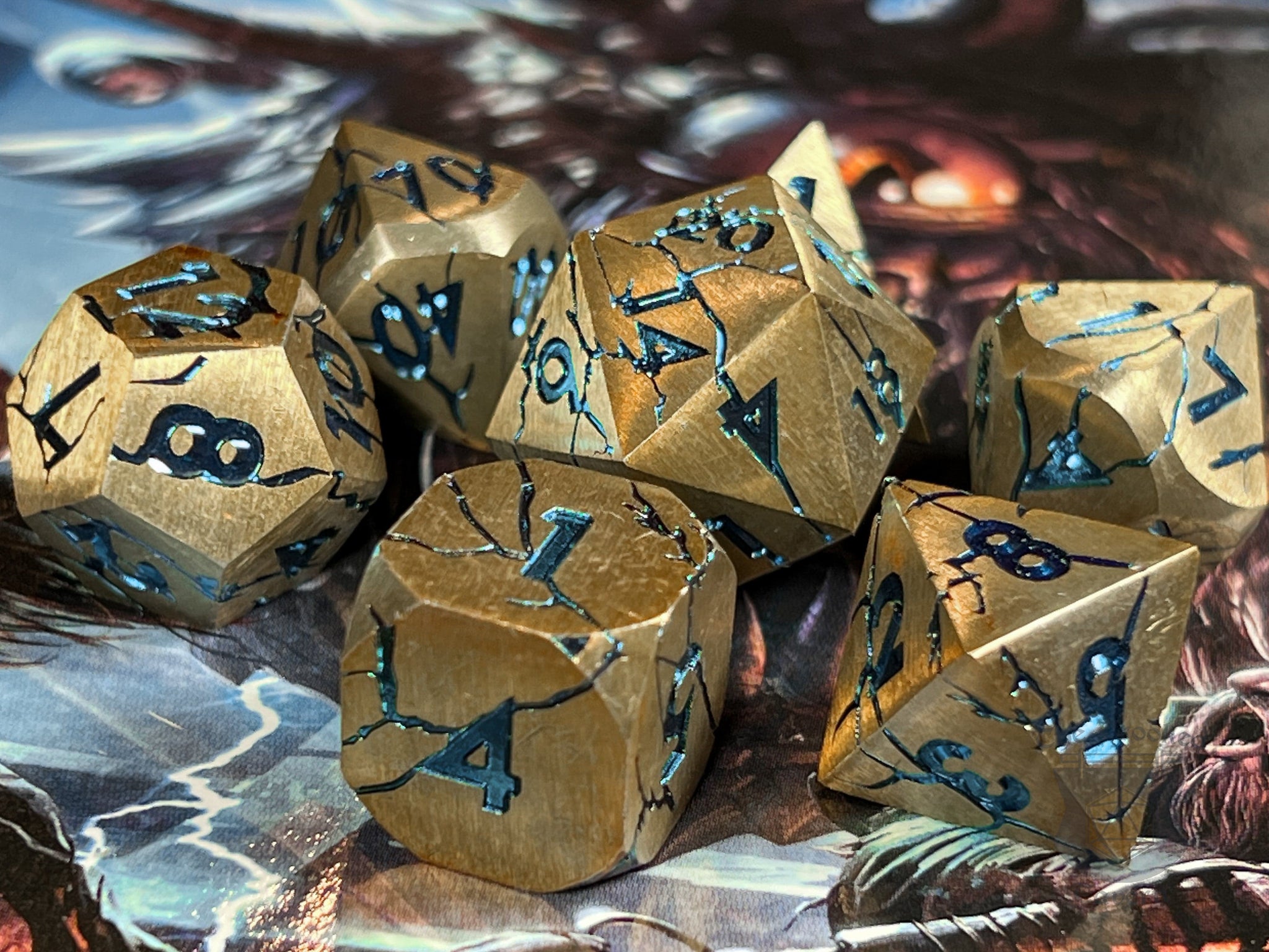 Arcane Fissure RPG Dice Set | Heavy Metal Dice Featuring Arcane Colors ...